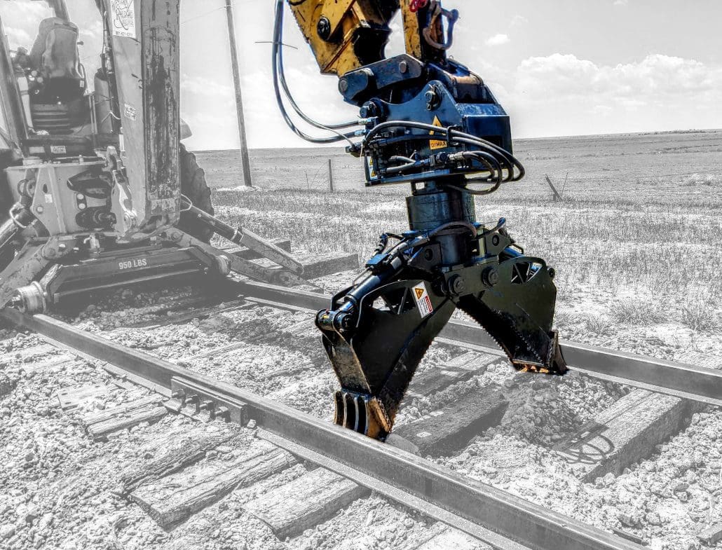 Hydraulic Clam Cribbing Bucket - DYMAXRAIL