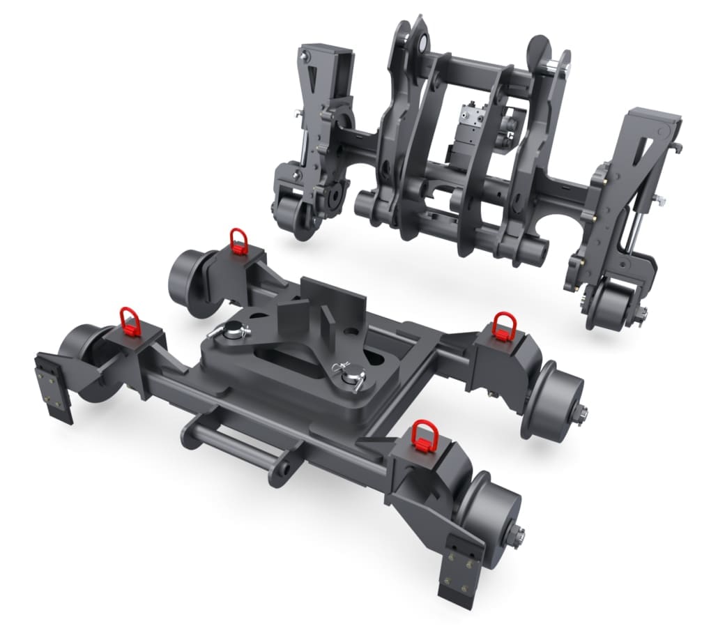 RailRider GBL - Hi Rail Attachment for Backhoe Loader | DymaxRail
