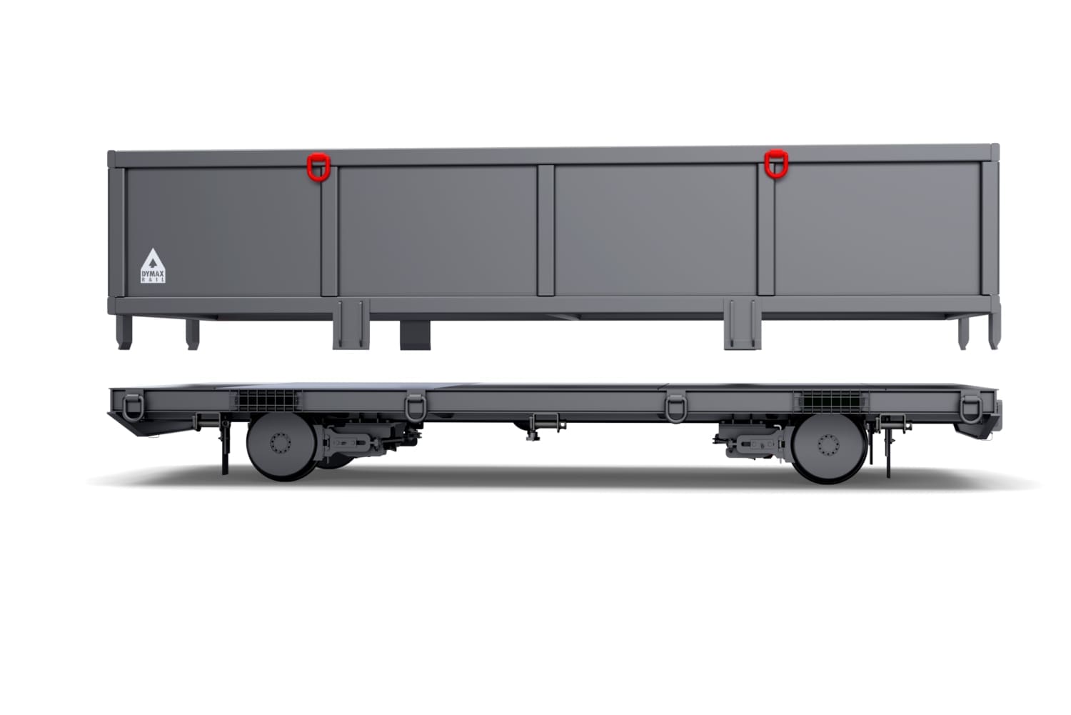 Gondola Box Track Cart | Transport Rail Materials - DymaxRail